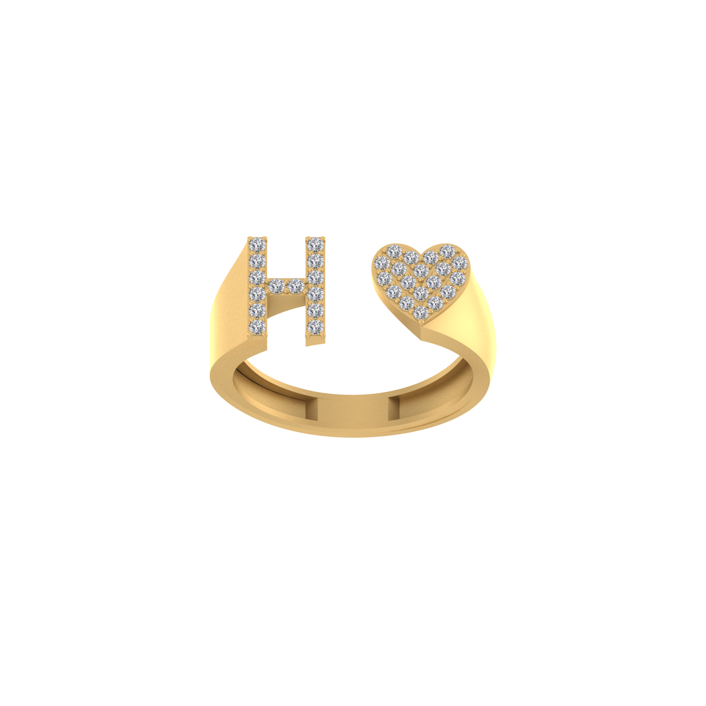 H name gold ring store